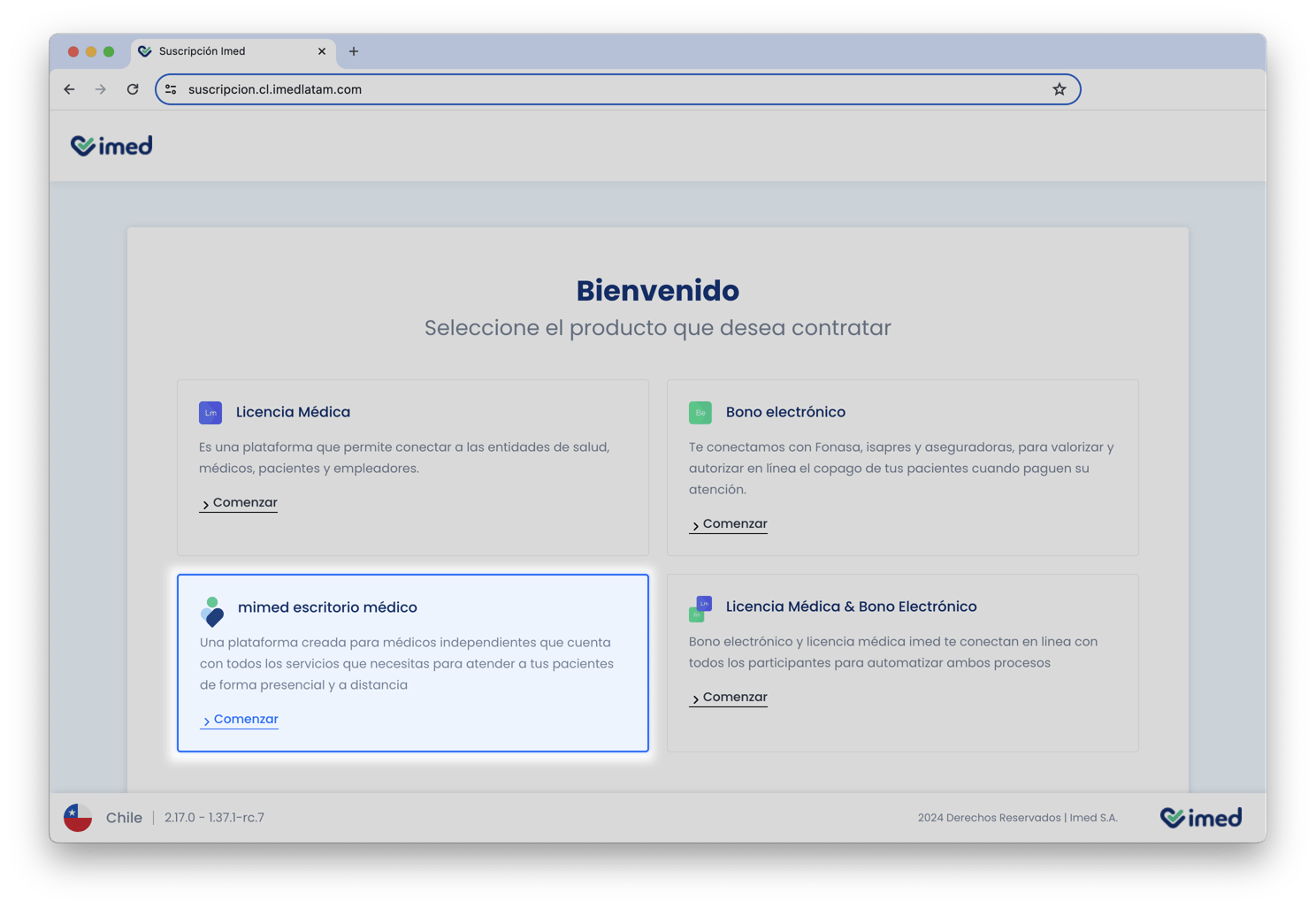 ¿Cómo puedo contratar Mimed Escritorio Médico? | Centro de Ayuda imed